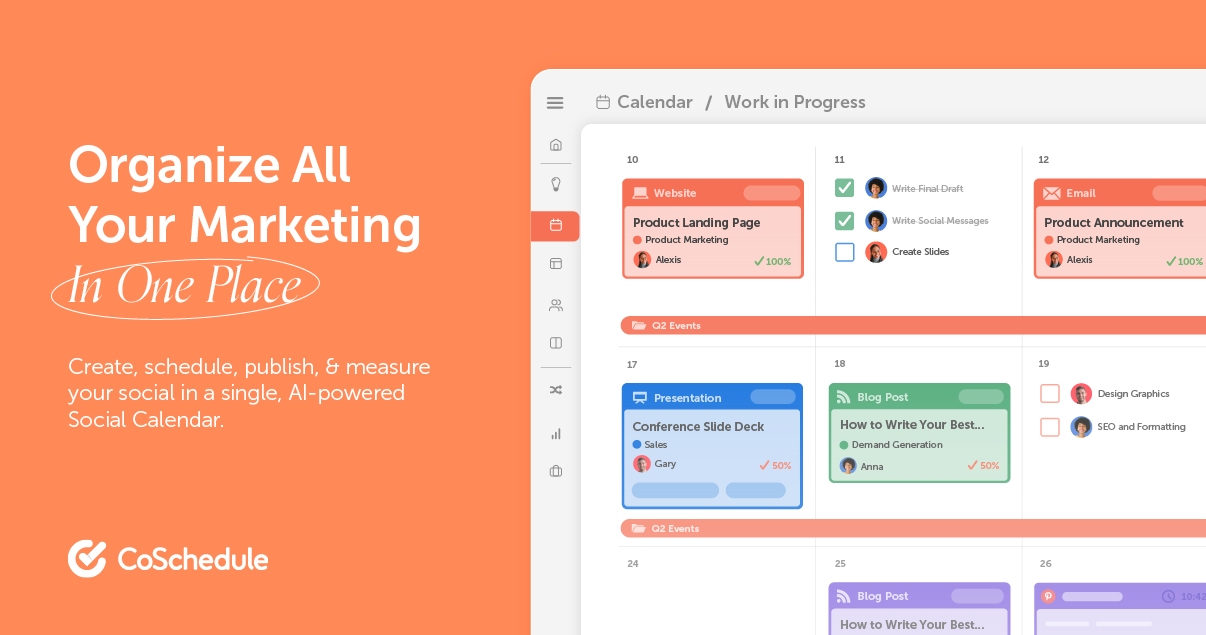 CoSchedule Social Calendar | Social Media Management Software